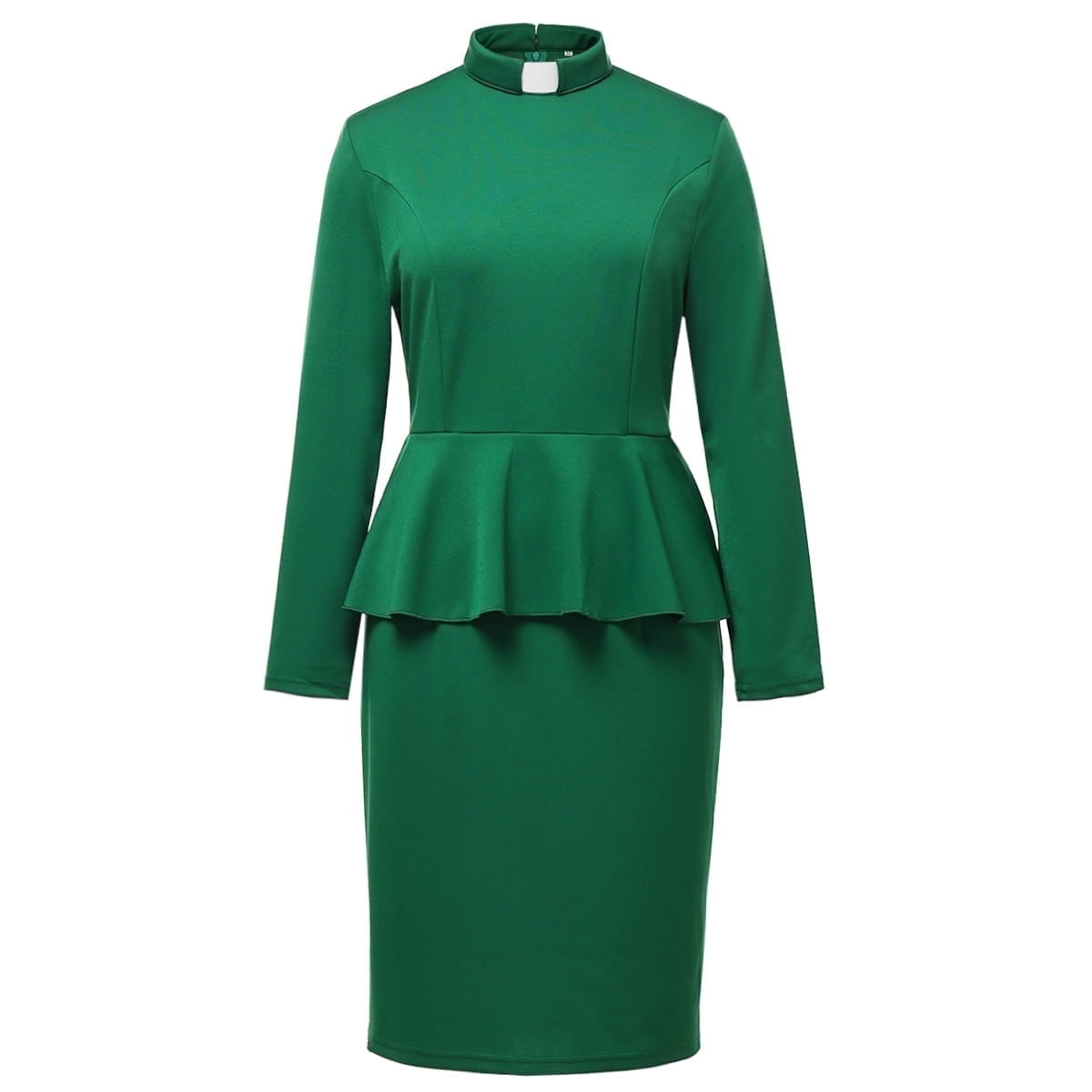 GRACEART Womens Church Clergy Dress Spring/Autumn Long Sleeve Ruffleing ...