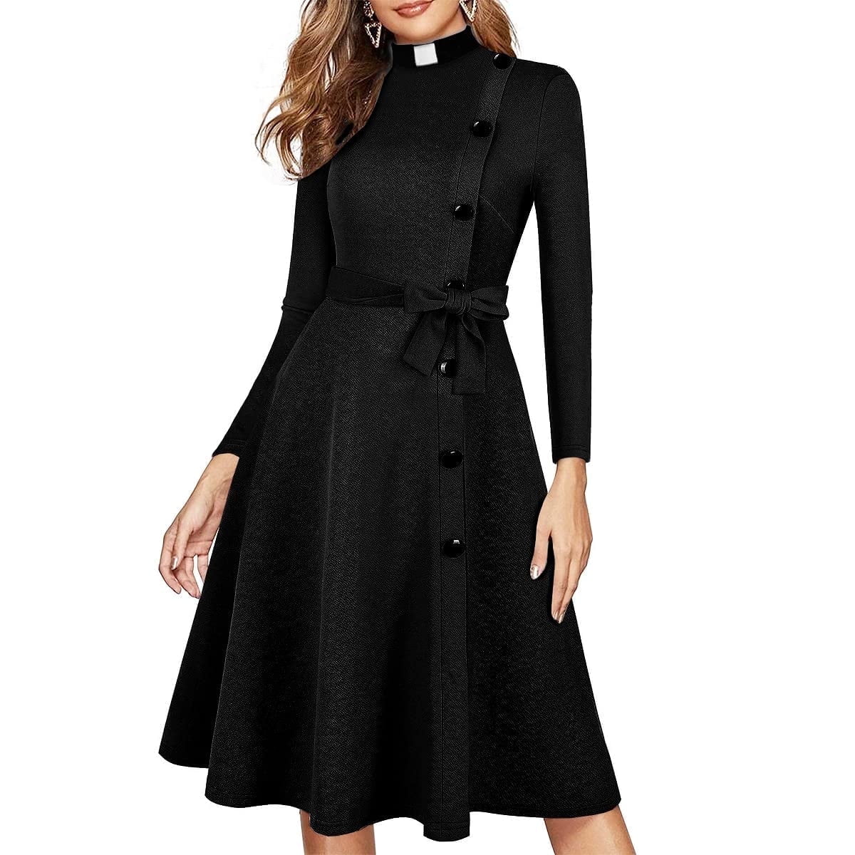 GRACEART Church Clergy Dress for Women Spring/Autumn Long Sleeve Rows ...