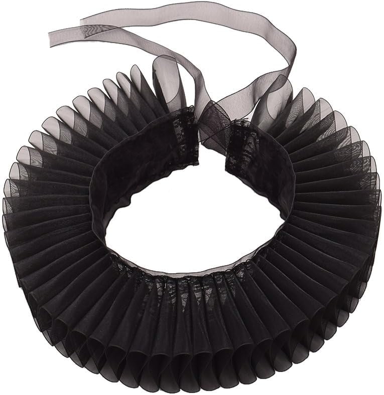 GRACEART Elizabethan Dickens Ruff Neck Clown Collar Elizabeth Wrist ...