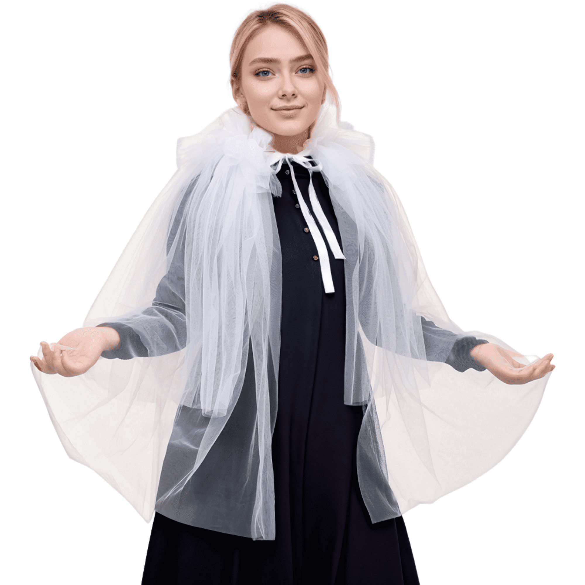 GRACEART Elizabethan Neck Ruff Costume, White, Adult, with Stretch ...