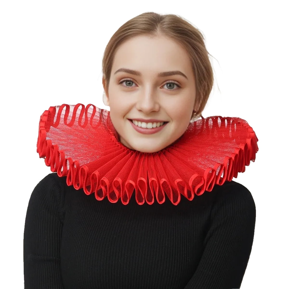 GRACEART Elizabethan Neck Ruff Detachable Collar for Medieval Costume ...