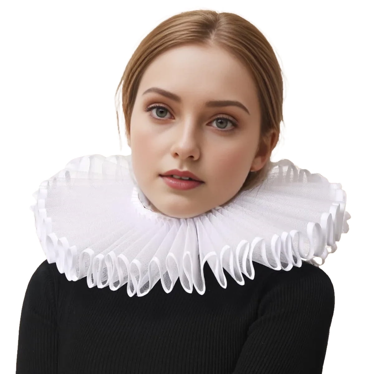 GRACEART Elizabethan Neck Ruff Detachable Collar for Medieval Costume ...