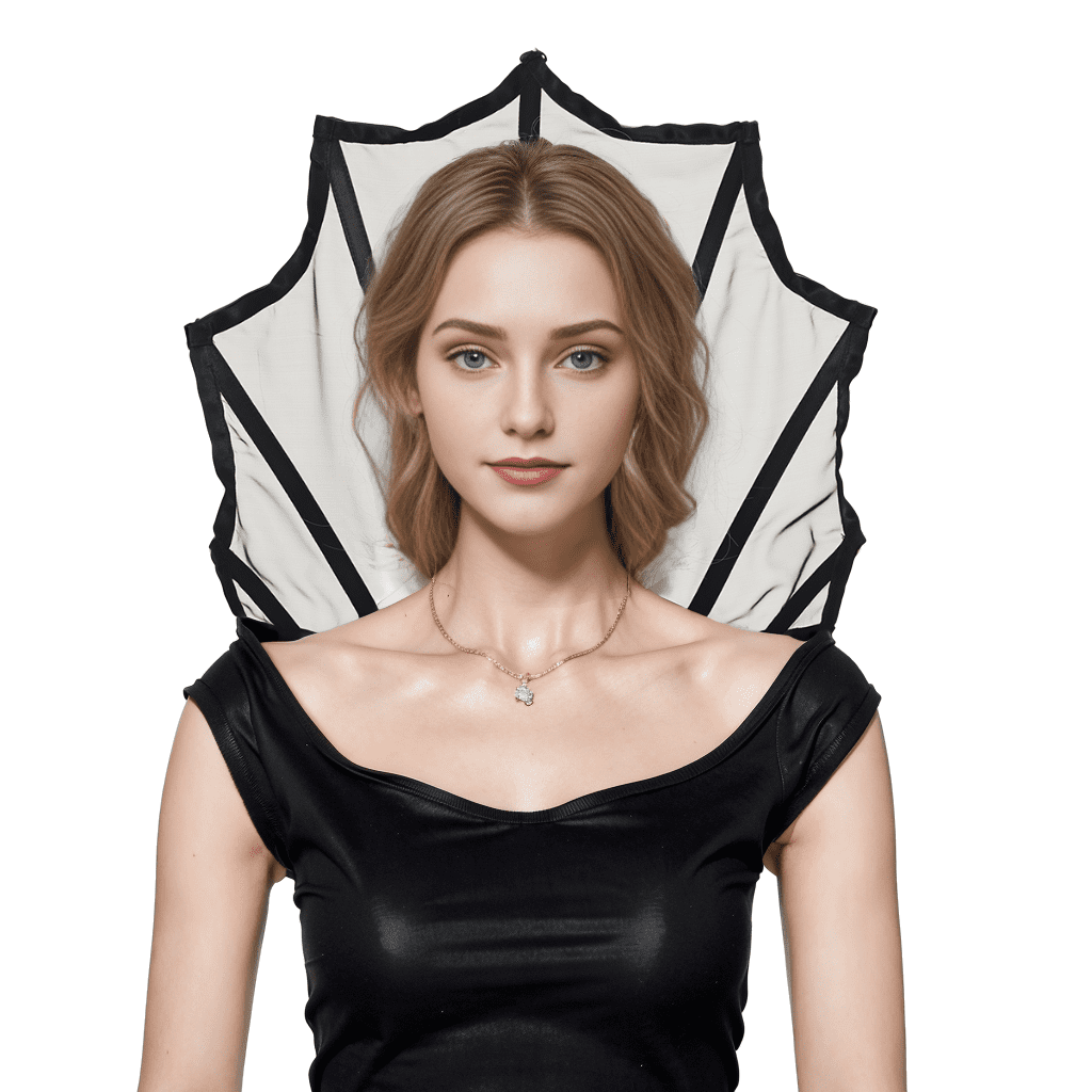 GRACEART Latest Elegant Collar 7 Bone Batwing Organza Elizabethan ...