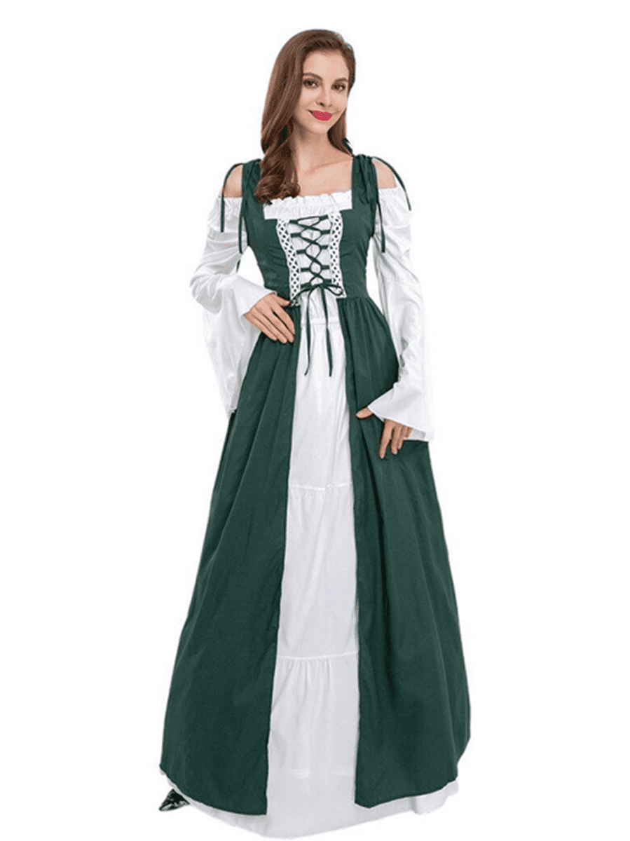 GRACEART Mythic Renaissance Medieval Irish Costume Over Dress & Cream ...