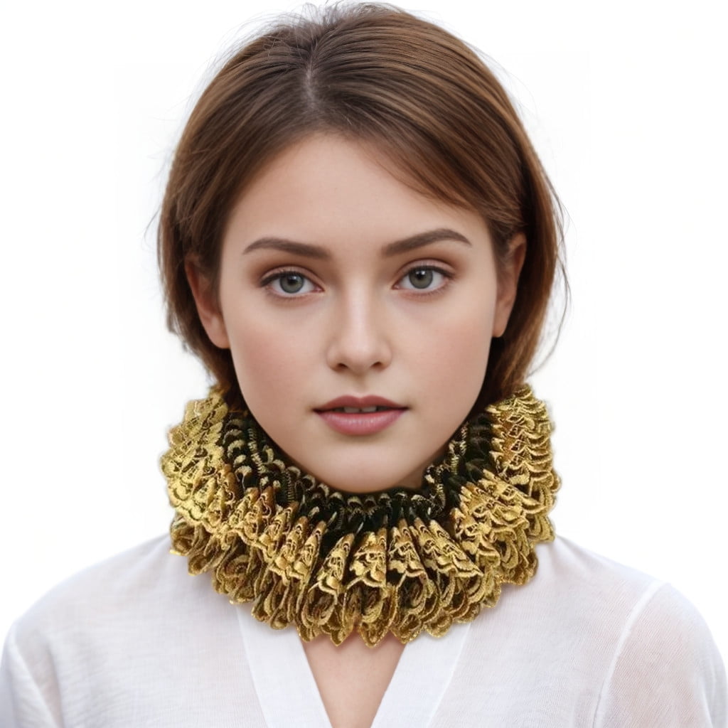GRACEART Renaissance Elizabethan Neck Ruff Collar Ruffled Collar ...