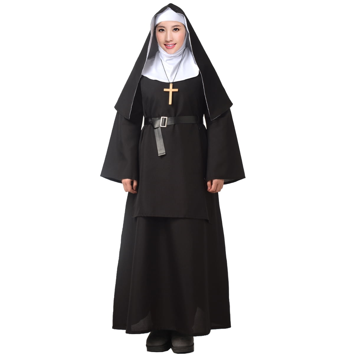 GRACEART The Church Costume Lady Long Sleeve Dress Decent Medieval Robe ...