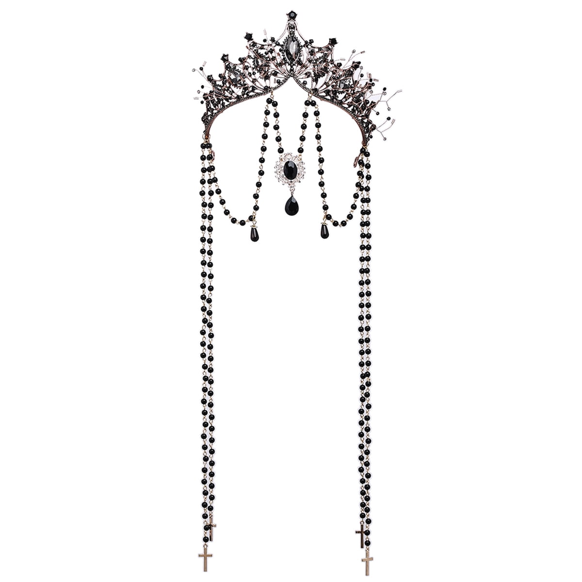 GRACEART Women Baroque Crown Rhinestone Wedding Crown Tiara Wedding ...