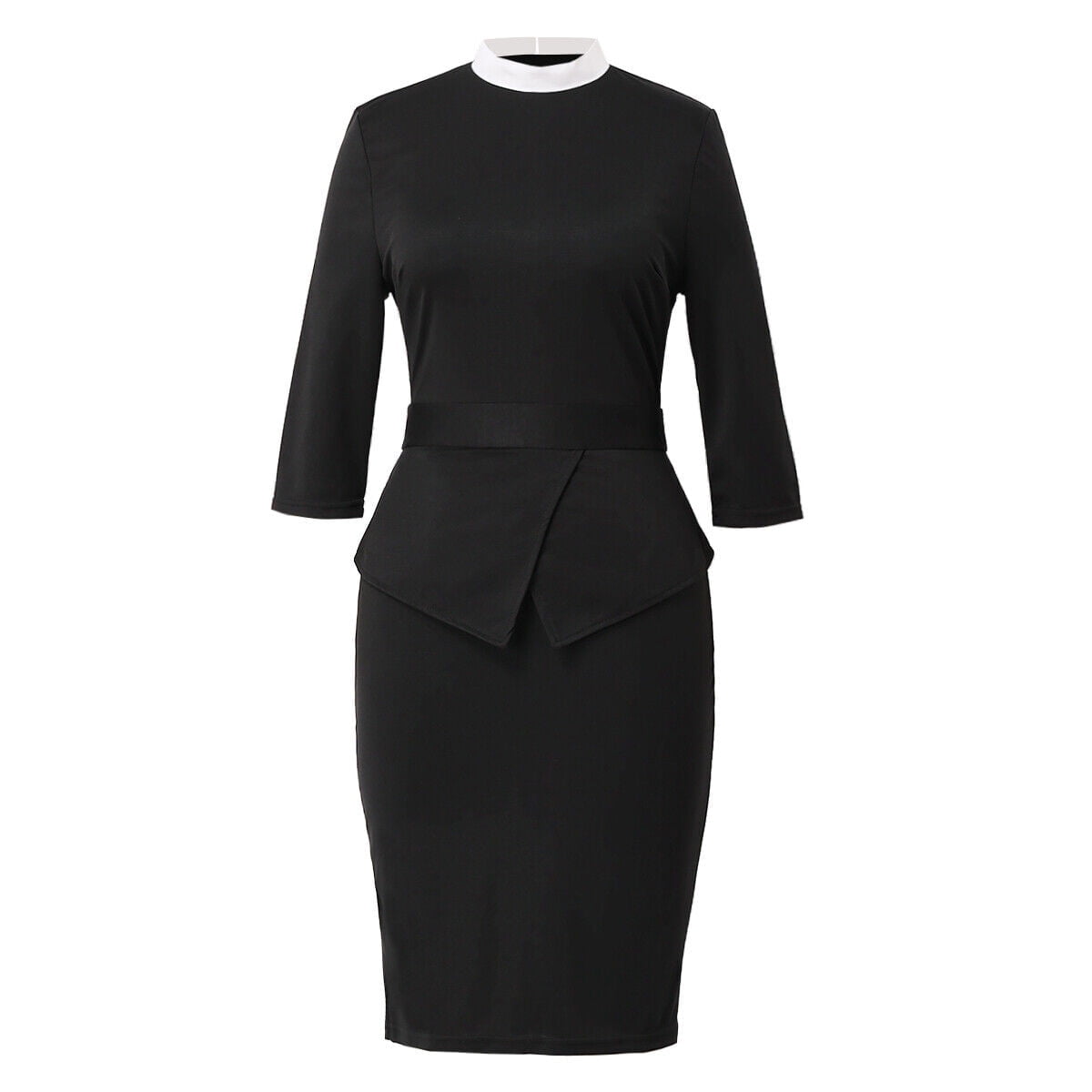 GRACEART Women's Clergy Peplum Dress, Vintage Bodycon, Church Attire ...