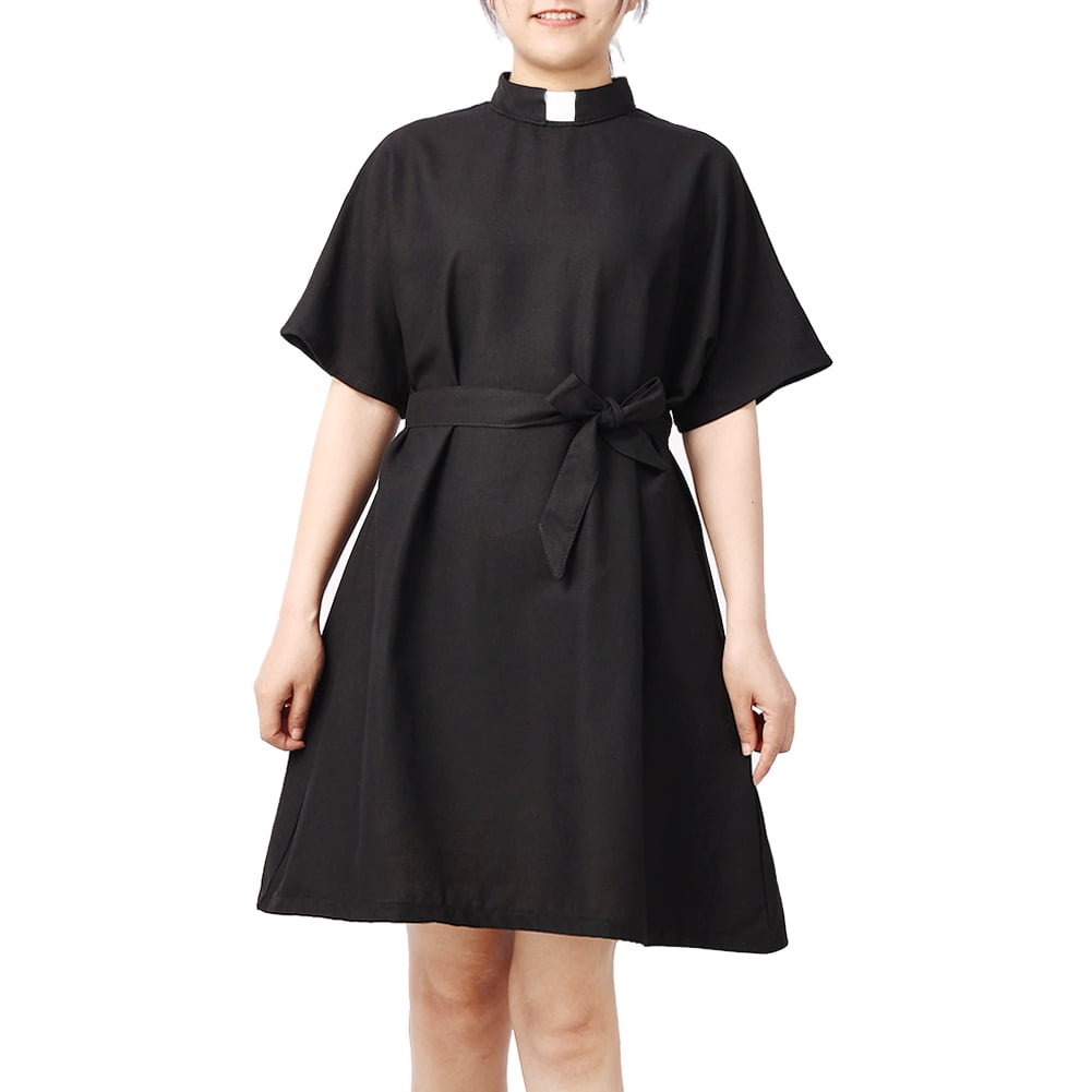 GRACEART Women Clergy Dress Priest Ruched Dress Clerical Pencil Dress ...