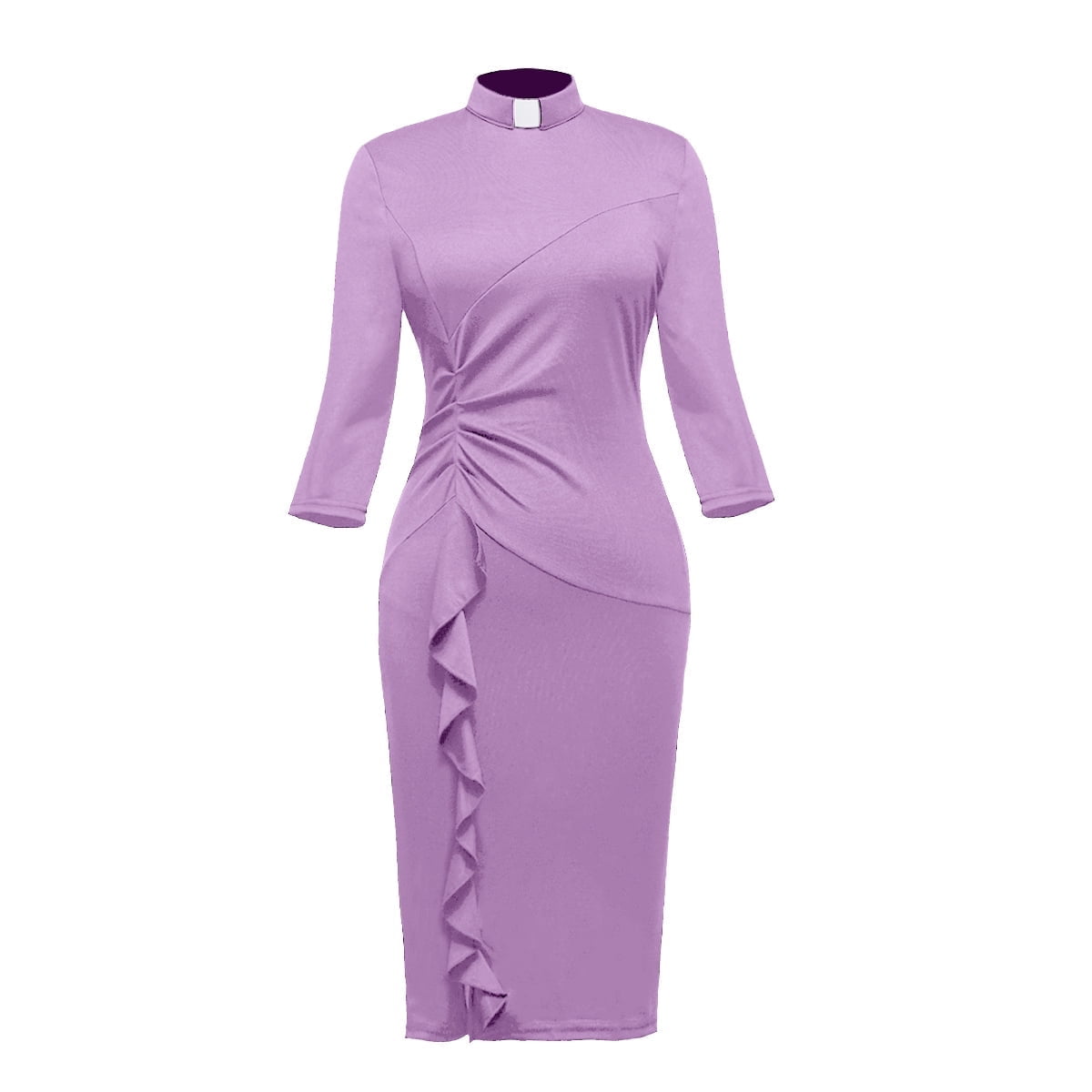 GRACEART Women Clergy Church Dress Ruched Dress Priest Clerical Mass ...