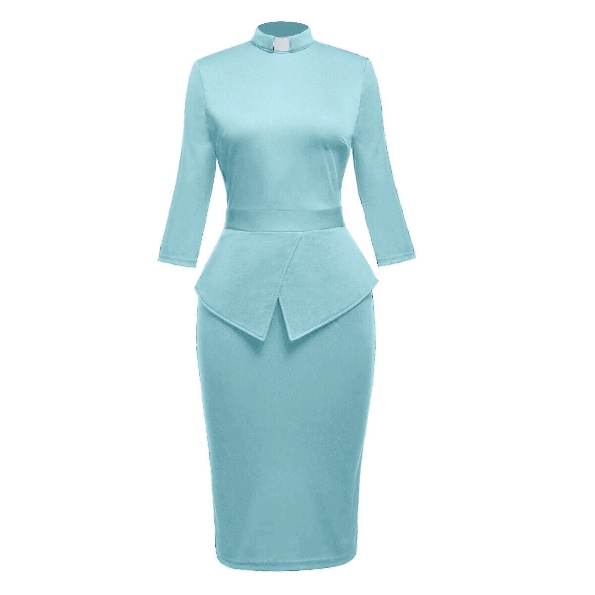 GRACEART Catholic Church Women Clergy Tab Collar Dress Mass Sheath ...