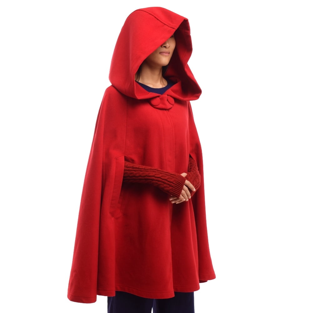 GRACEART Women Hood Woolen Cloak Bridal Wedding Cloak Plus Size long or ...