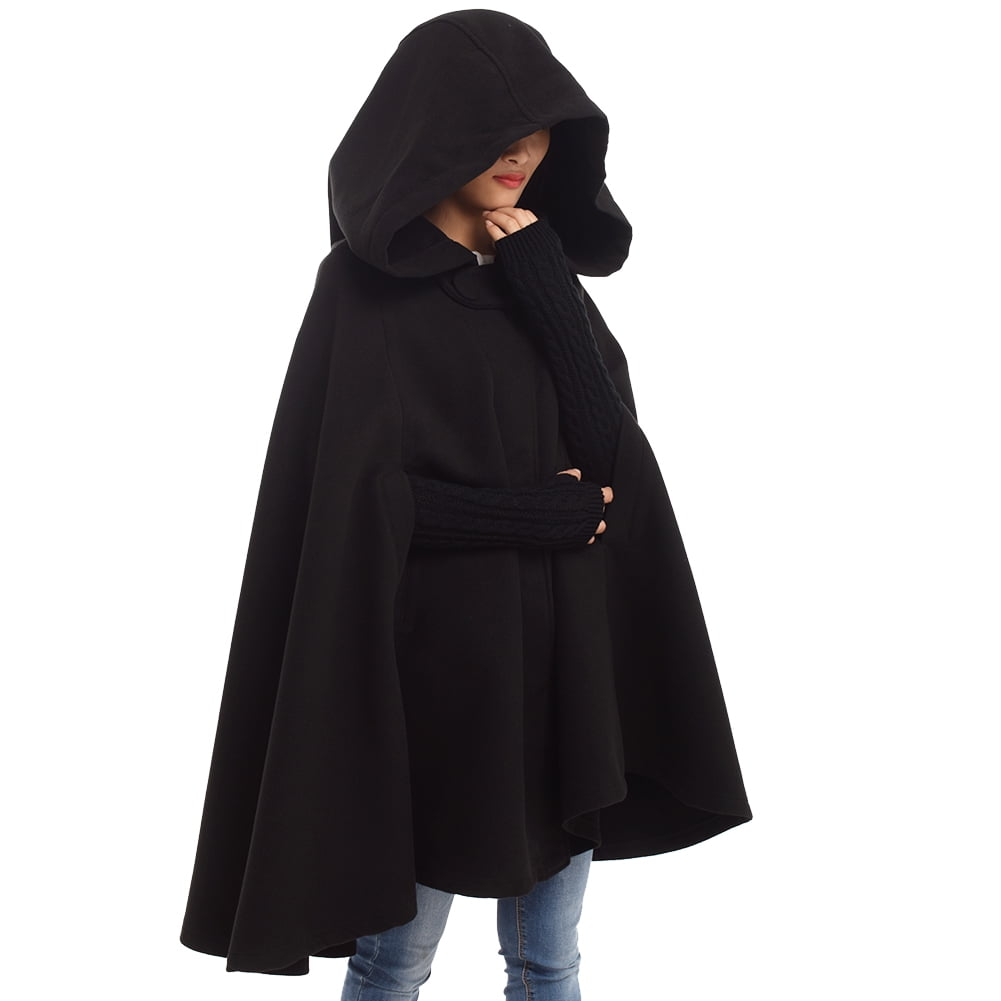 GRACEART Women Hood Woolen Cloak Bridal Wedding Cloak Plus Size long or ...