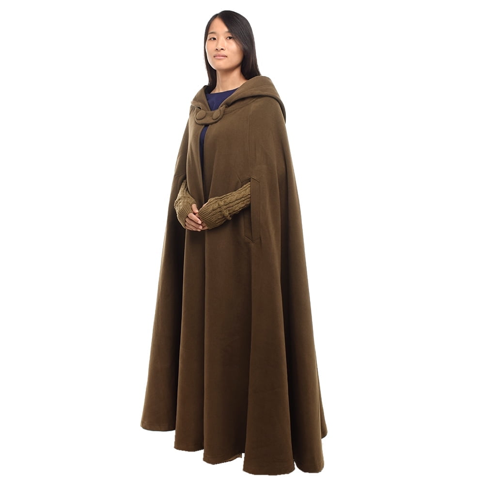 GRACEART Women Hood Woolen Cloak Bridal Wedding Cloak Plus Size long or ...