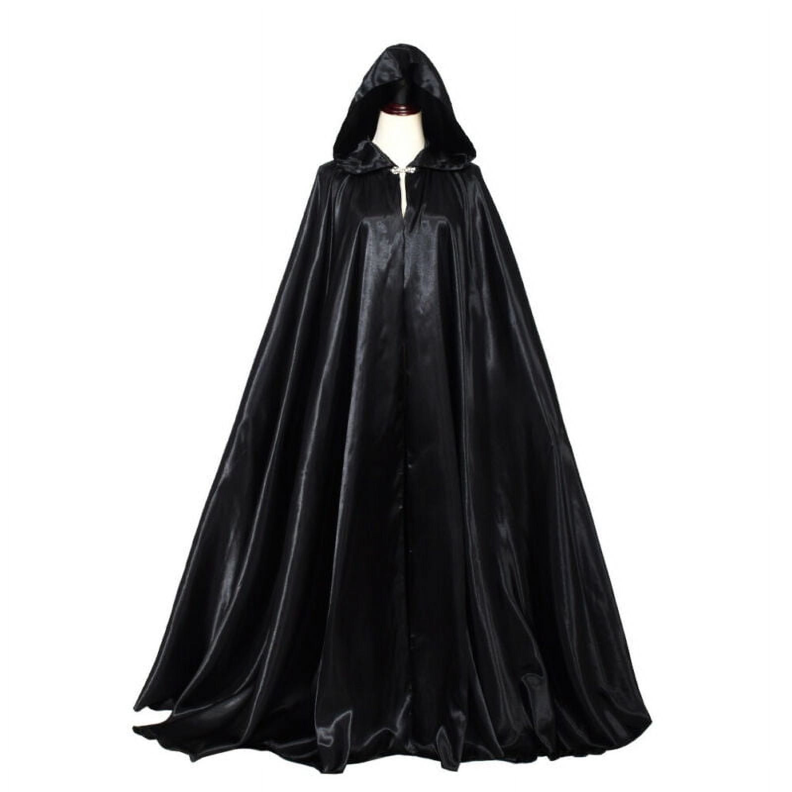 GRACEART Women's Full Length Hooded Bridal Cloak, Wedding Cosplay Satin ...