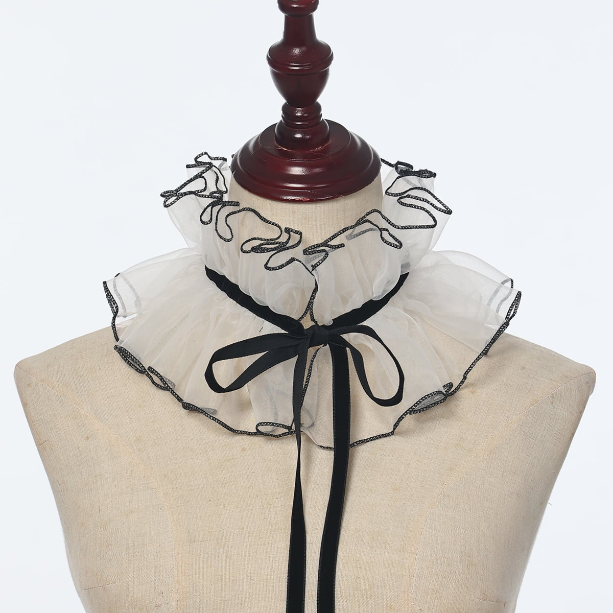 GRACEART Women's Renaissance Ruff Collar Neck Ruffle Vintage Victorian ...