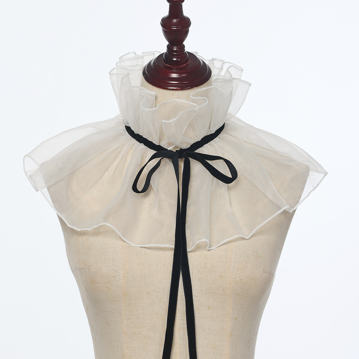 GRACEART Women's Renaissance Ruff Collar Neck Ruffle Vintage Victorian ...