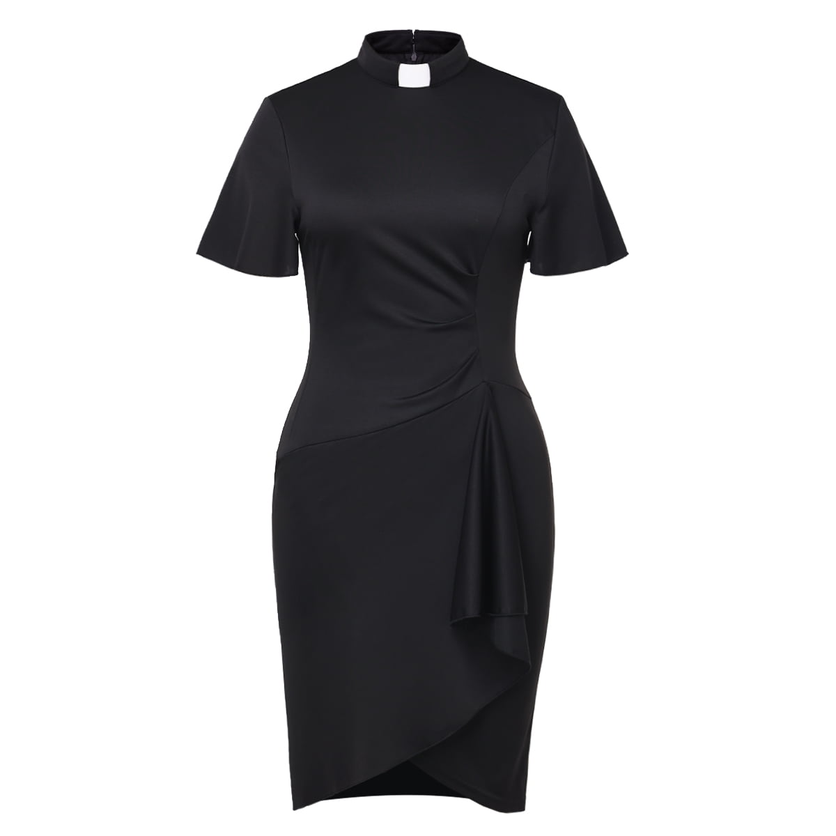 GRACEART Womens Church Clergy Mass Dress Flare Sleeve Waist Pleated ...