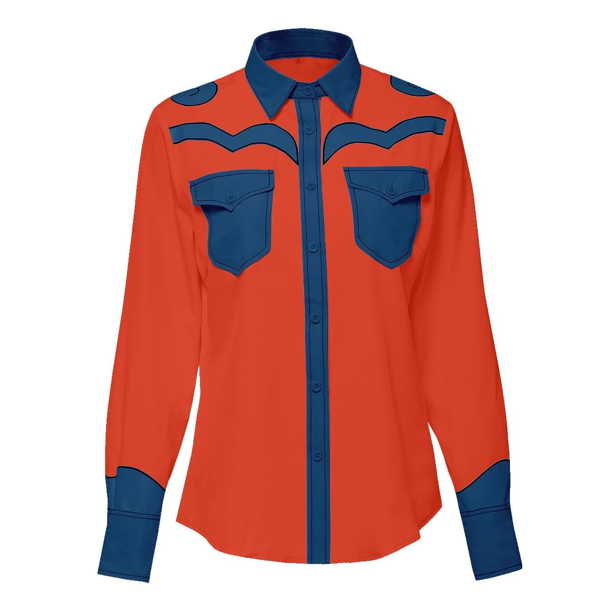 GRACEART Womens Cowgirl Style Blouse Western Denim Shirt Rustic Denim ...