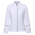 GRACEART Women Long Sleeves Clergy Coat with Stand Up Collar Button ...