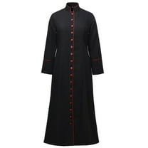Frostluinai Clergy Robe for Women Long Sleeve Stand Collar Clergy ...