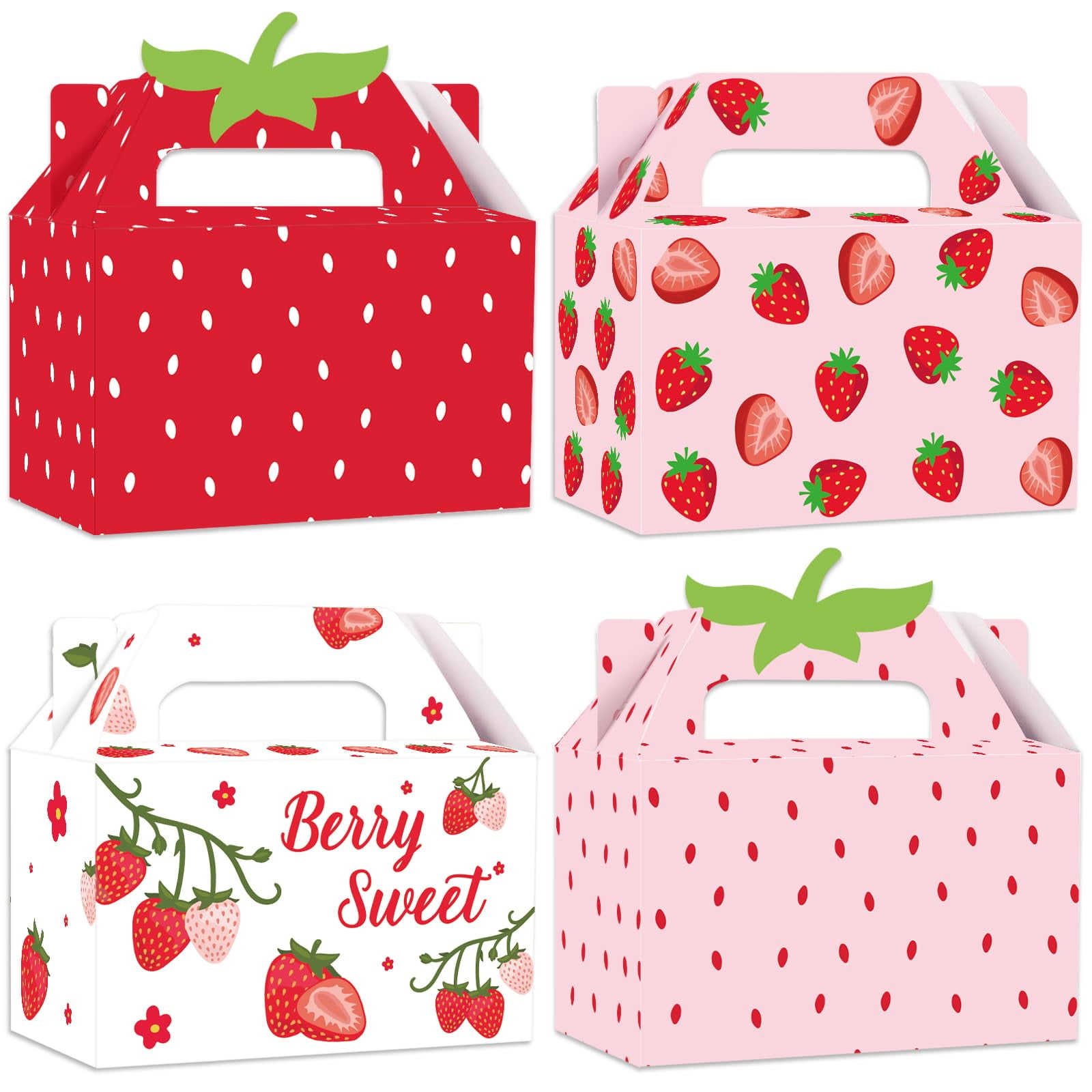 GRADESIN Strawberry Party Favors, DHF10 12 Pcs Spring Strawberry Boxes ...