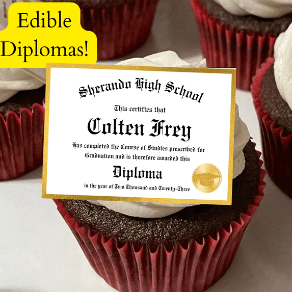 Personalized Graduation Cupcake Toppers with Edible Images - Pre-cut ...
