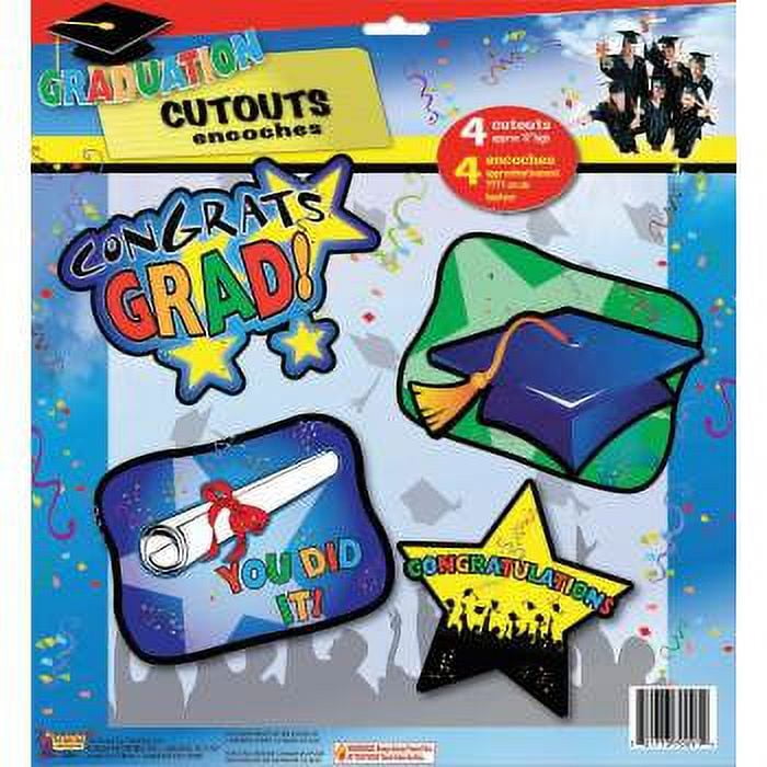 GRADUATION WALL CUT OUTS-4/SET 12 PACK - Walmart.com