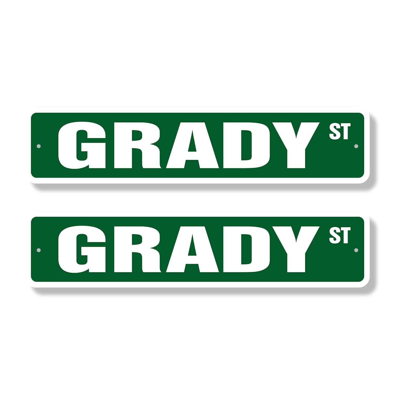 GRADY Classic Street Sign (2 Pack) Childrens Name Room Sign Road Sign ...
