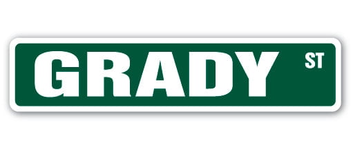 GRADY Street Sign Childrens Name Room Sign | Indoor/Outdoor | 36" Wide ...