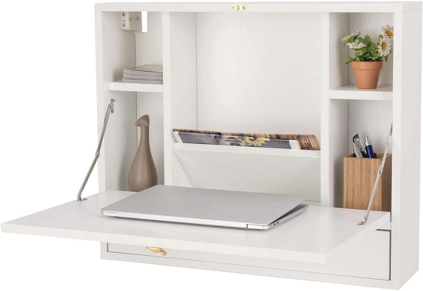 GRAFFY Wall Mounted Table, Multifunctional Folding Hanging Storage ...