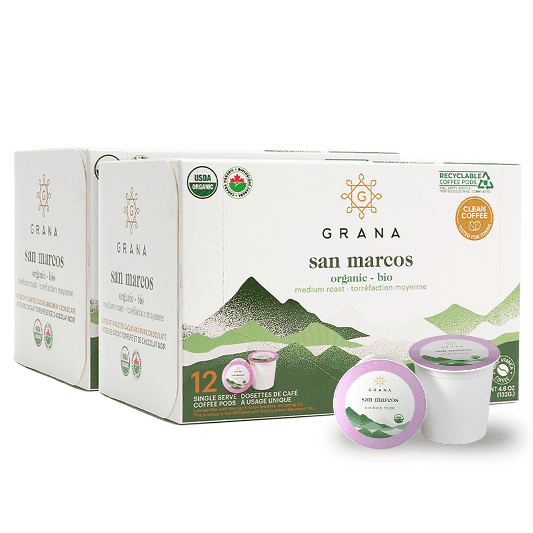 GRANA Keurig K-Cup Coffee Pods, Medium Roast , Organic, 100% Arabica, 24 Caps - Walmart.com