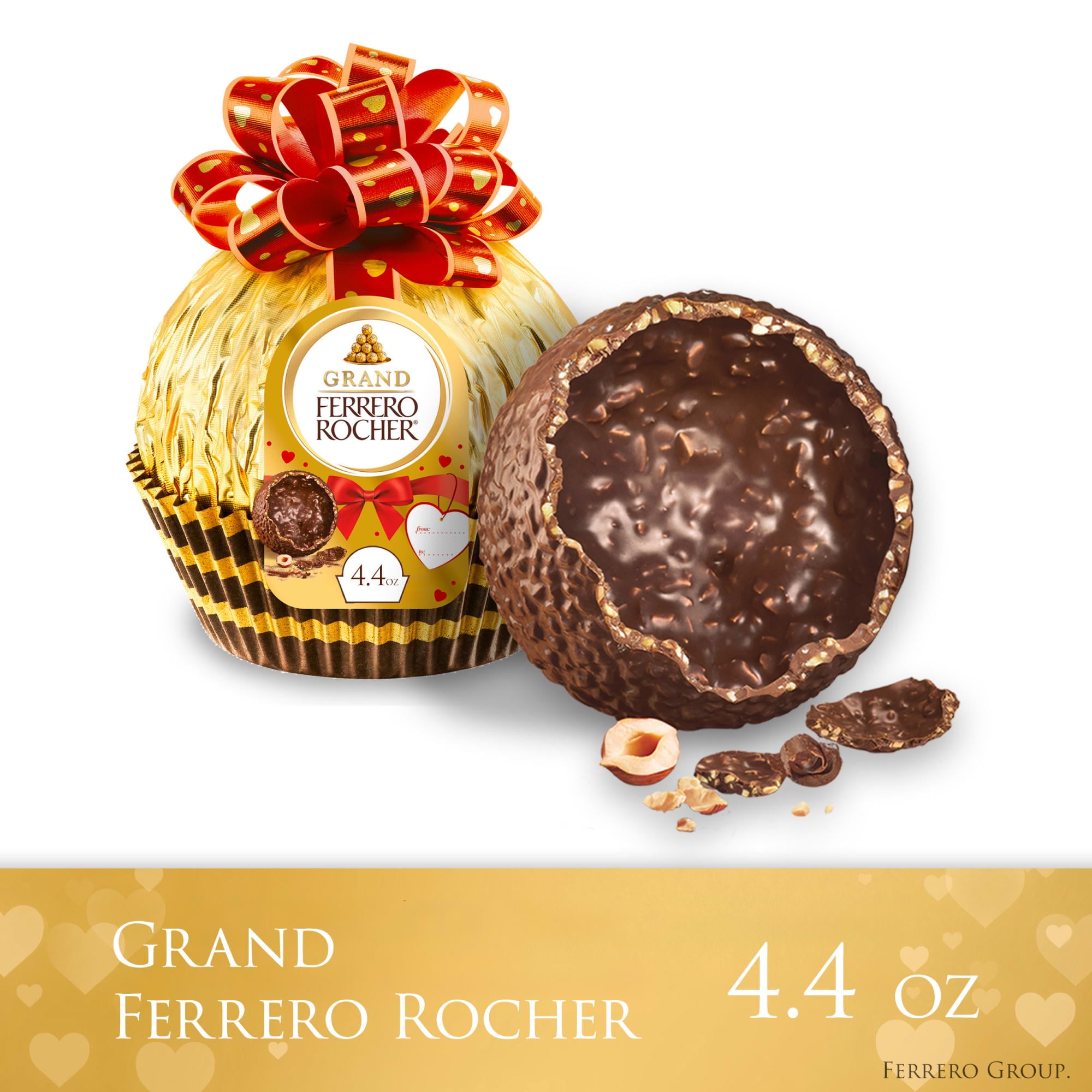 Ferrero Rocher Grand Premium Gourmet Milk Chocolate Hazelnut Heart ...