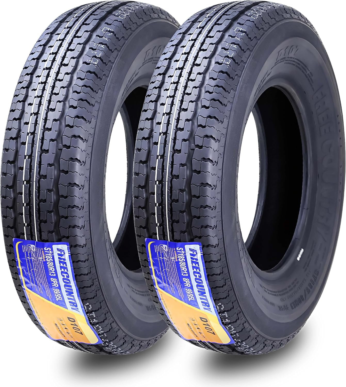 GRAND RIDE Set 2 FREE COUNTRY PremiumTrailer Tires ST185/80R13 8 ply ...