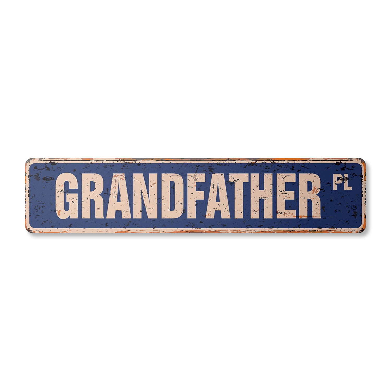 GRANDFATHER Vintage Plastic Street Sign old granpa granddad man ...