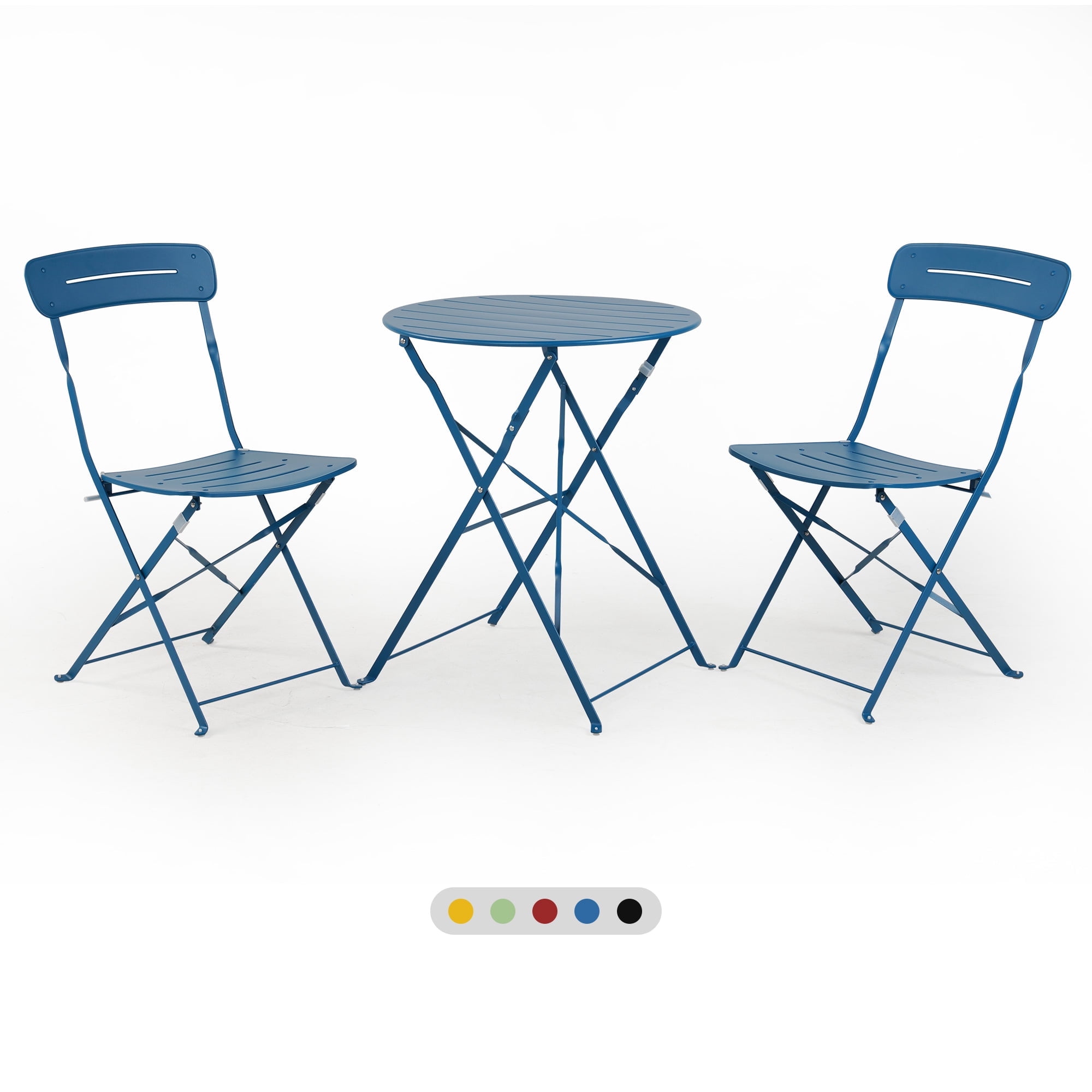 GRANDPATIO 3-Piece Foldable Bistro Set with Round Table, All-Weather ...