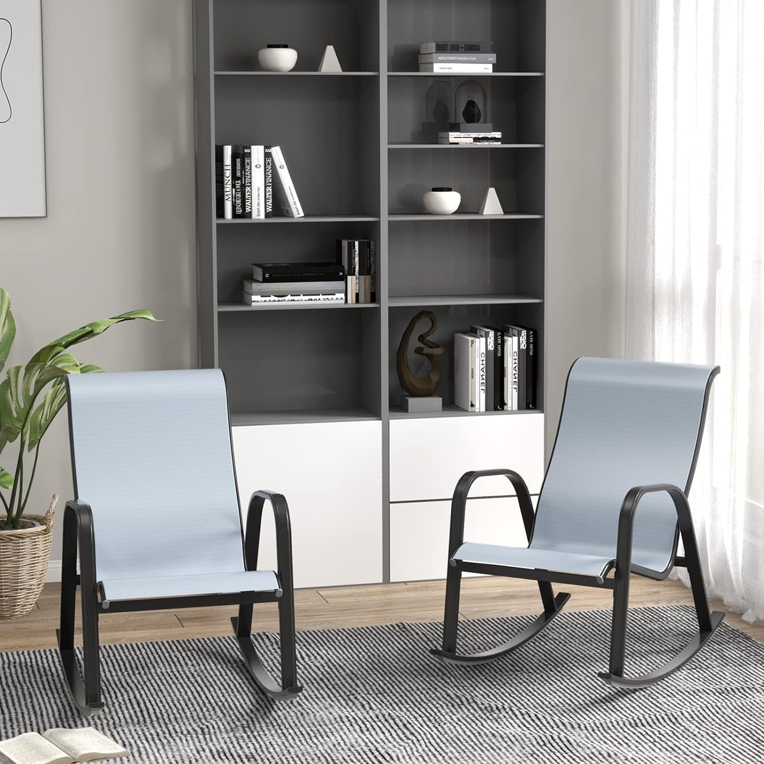 GRANDPATIO Outdoor Adult Rocking Chair Set of 2 for Porch All-Weather ...