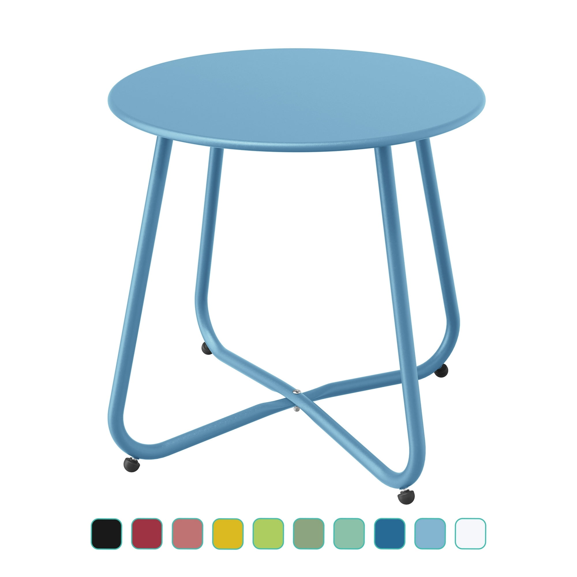 GRANDPATIO Outdoor&Indoor Steel Patio Side Table, Weather Resistant ...
