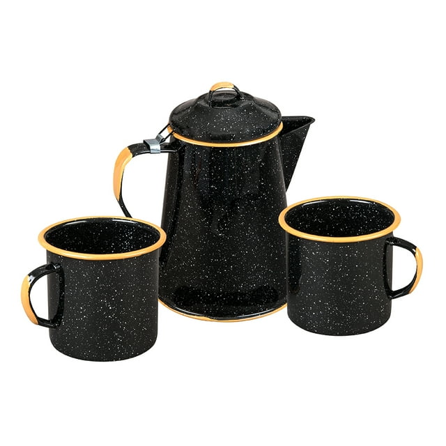 Granite Ware 3-Piece Black Enameled Steel Coffee & Tea Serving Set - Walmart.com