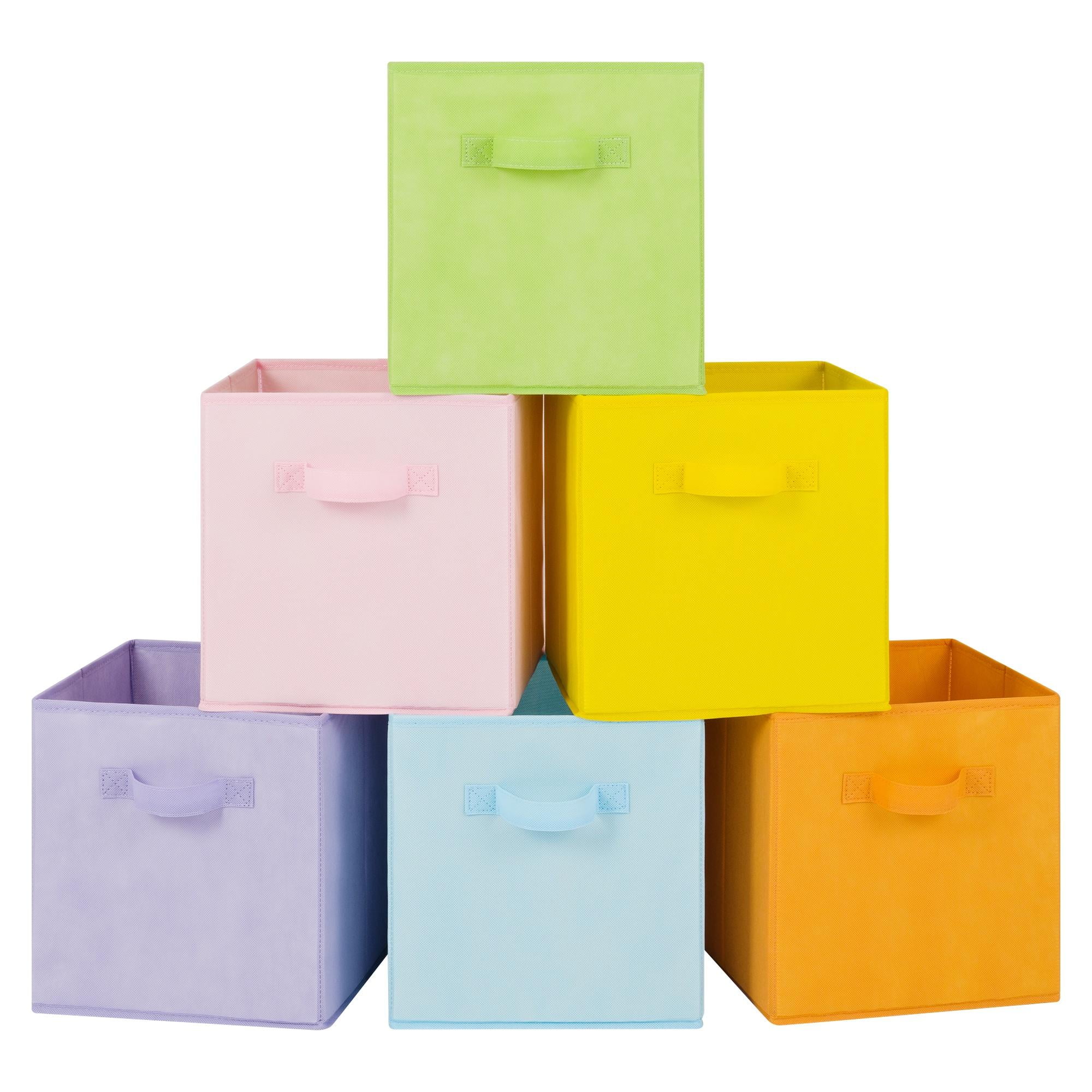 GRANNY SAYS 6-Pack Fabric Storage Cubes Bins with Handles, 11 Inch ...