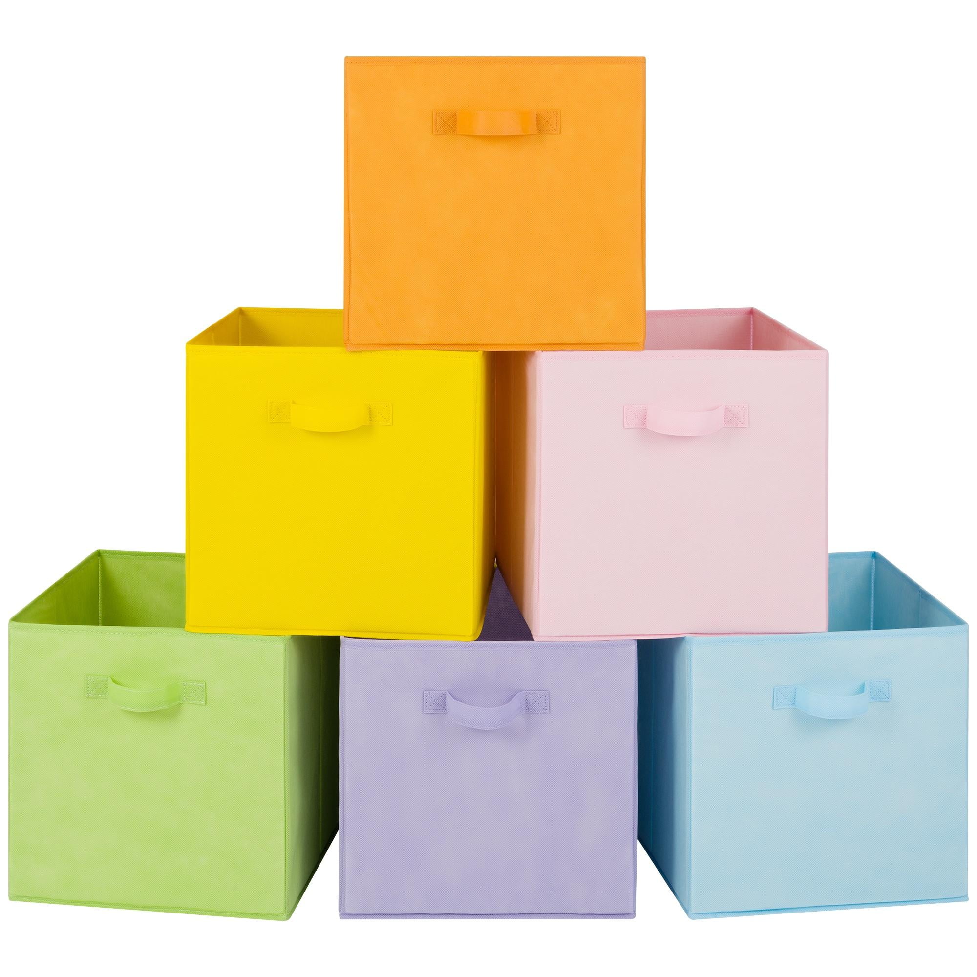GRANNY SAYS 6-Pack Fabric Storage Cubes Bins with Handles, 13 Inch ...