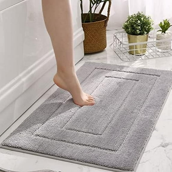 GRANNY SAYS Bathroom Rug, Microfiber Bath Mat, Non Slip Absorbent ...