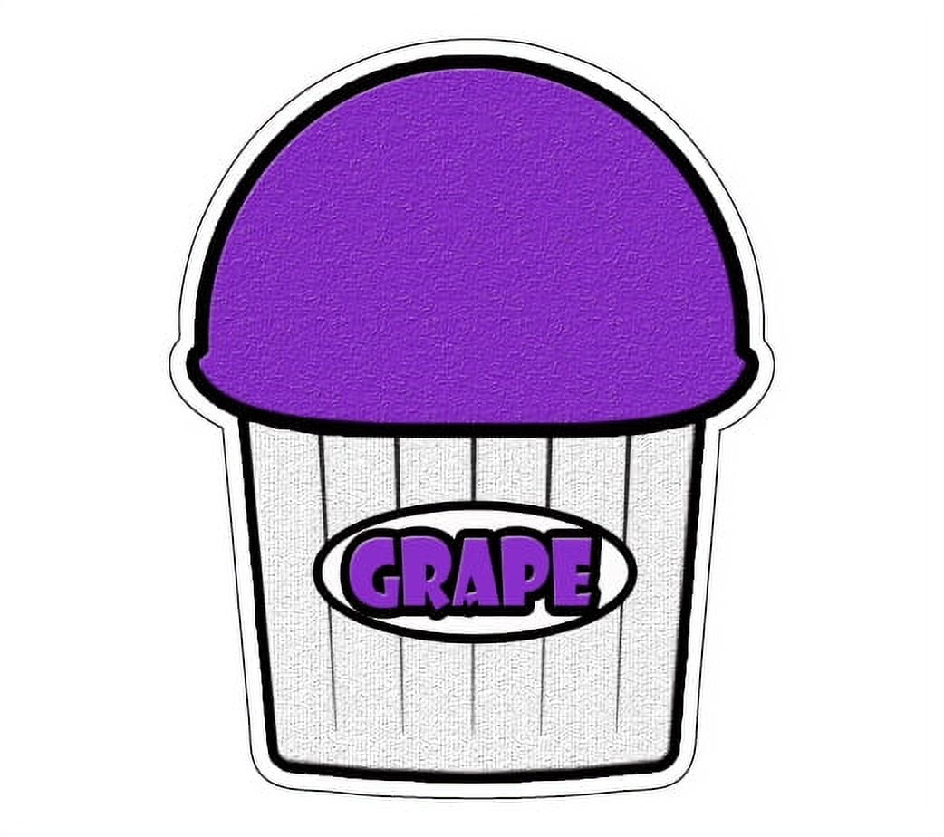 GRAPE FLAVOR Italian Ice Decal shaved ice cart - Walmart.com