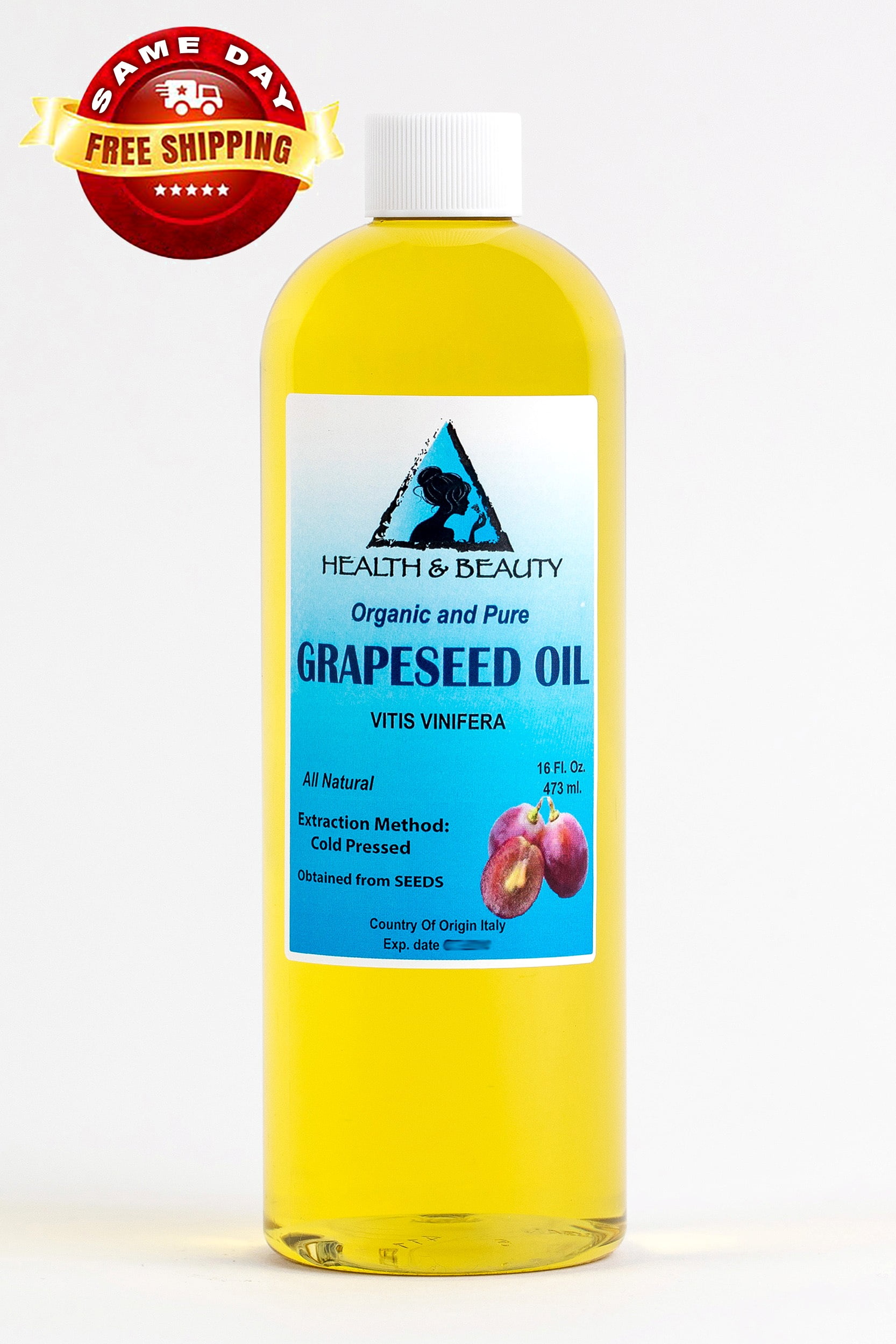 GRAPESEED OIL ORGANIC CARRIER COLD PRESSED 100% PURE 16 OZ - Walmart.com