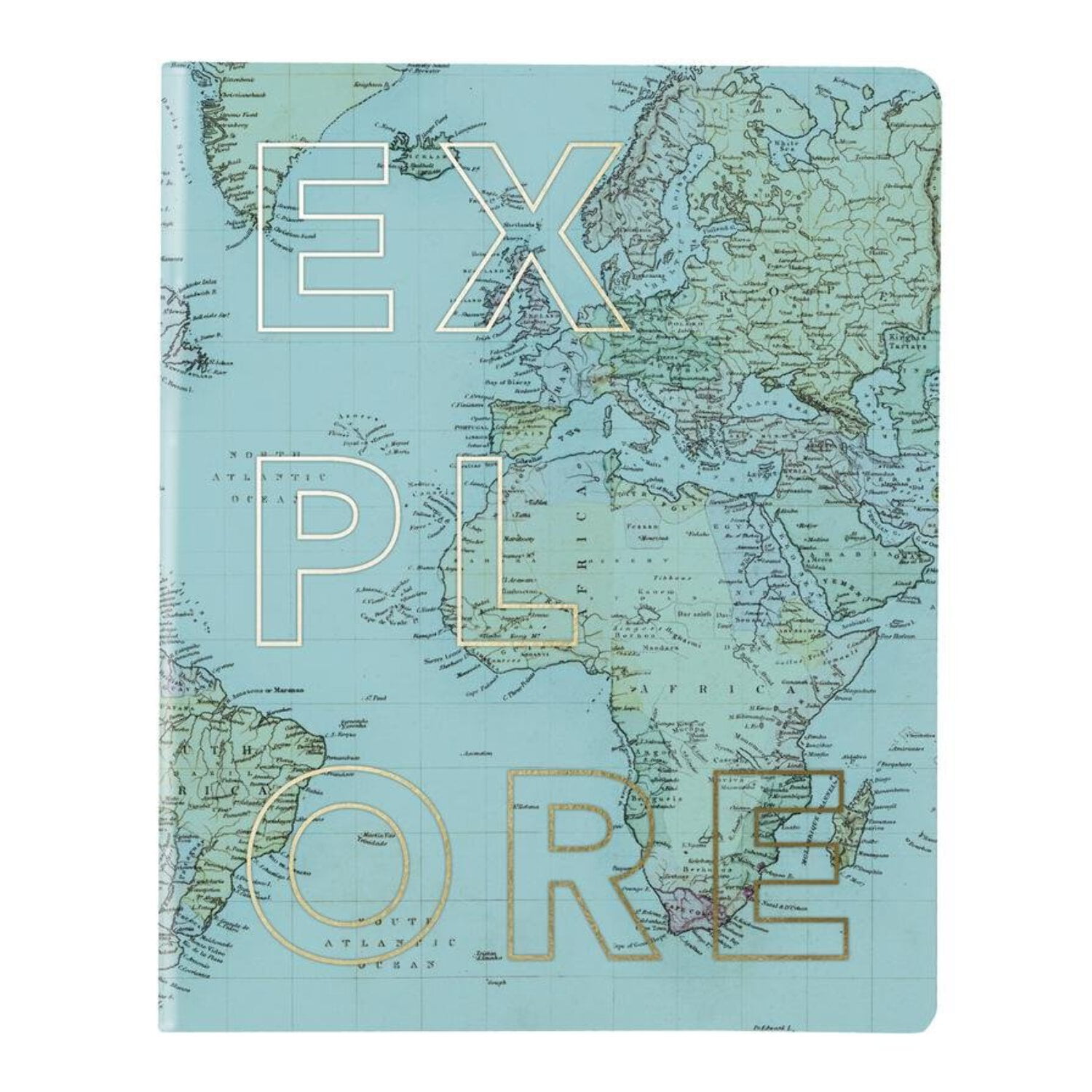 GRAPHIQUE DE FRANCE Explore Map Vinyl Undated Planner in Blue - Walmart.com