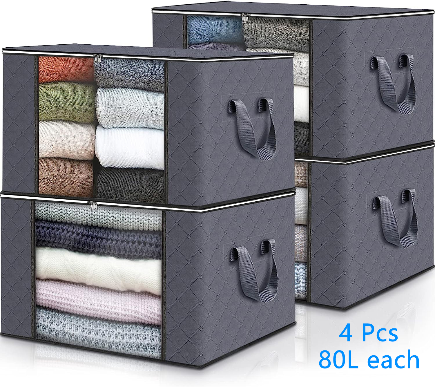 Clothes Storage Bags Foldable Blanket Storage Bins for Closet ...