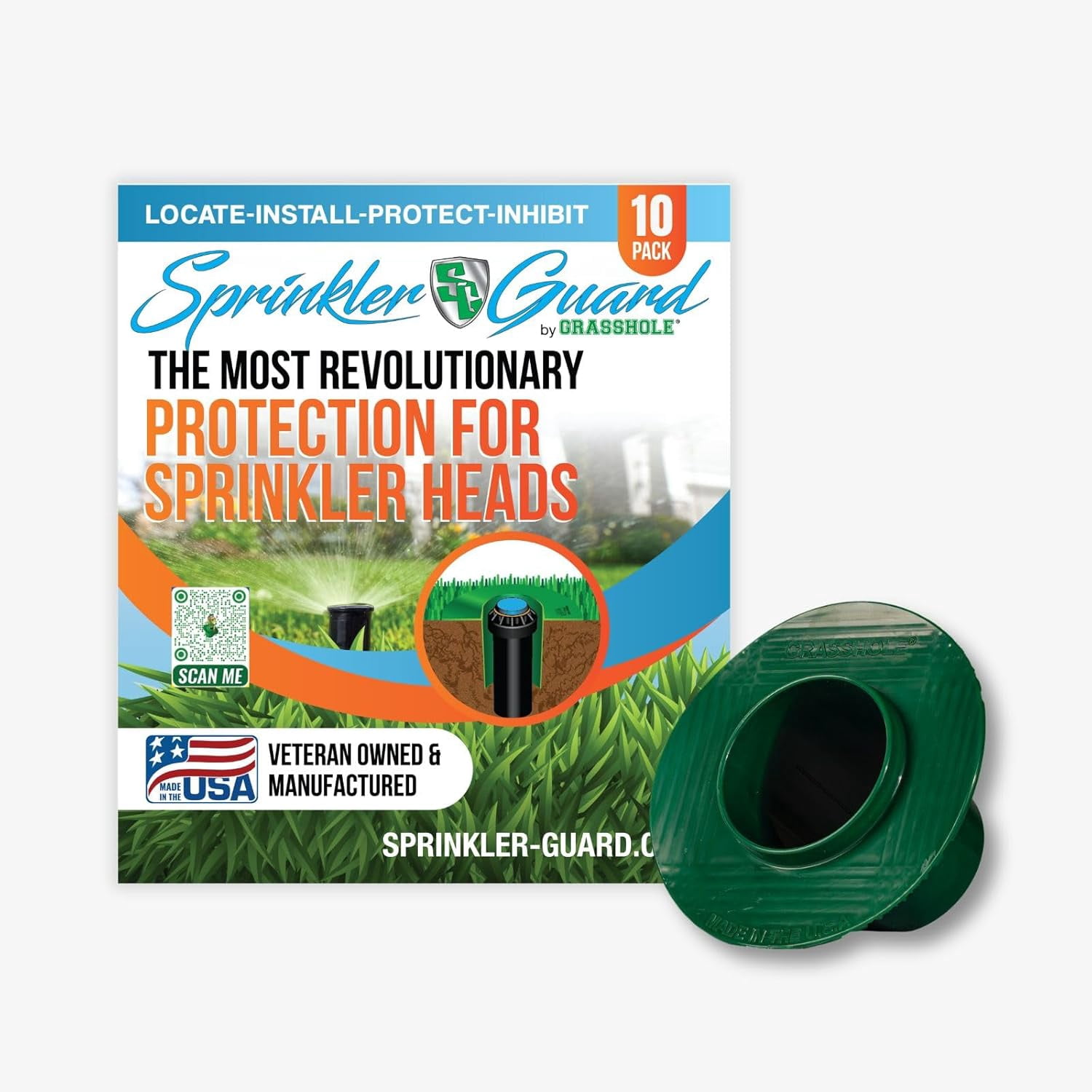 GRASSHOLE, Sprinkler Head Protection Donut, 10 Pack, Green - Walmart.com