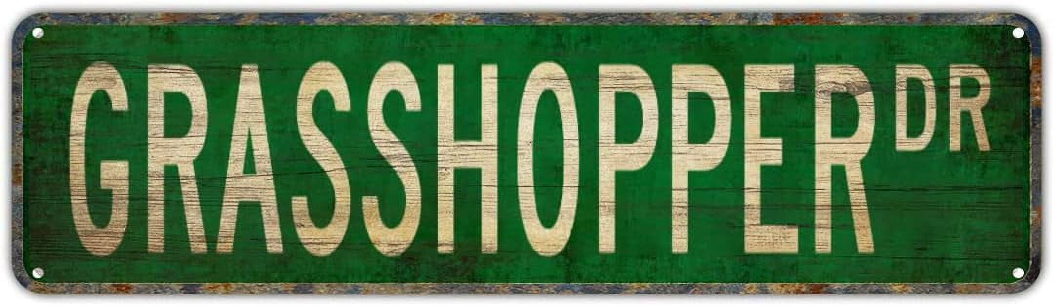 GRASSHOPPER DR Vintage Signs Retro Tin Signs Art Plaque Aluminum Sign ...