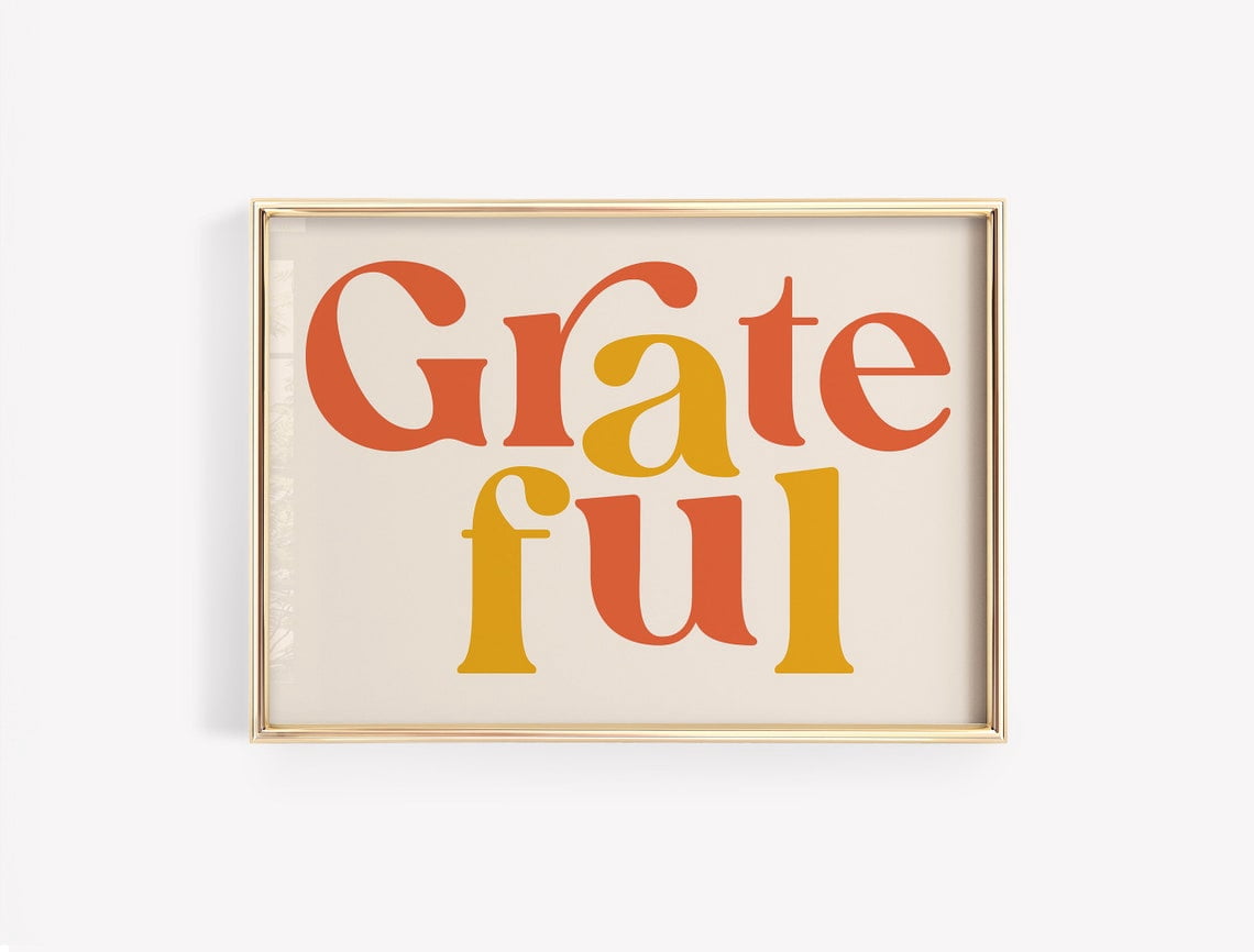 GRATEFUL, Landscape Spiritual Inspirational Print for Home Decor ...