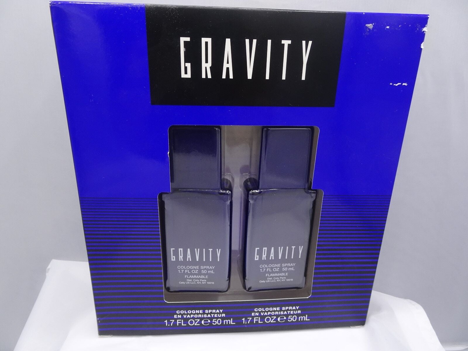 GRAVITY BY COTY 2 PC GIFT SET - TWO 1.7 OZ COLOGNE SPRAY NEW BOXED ...